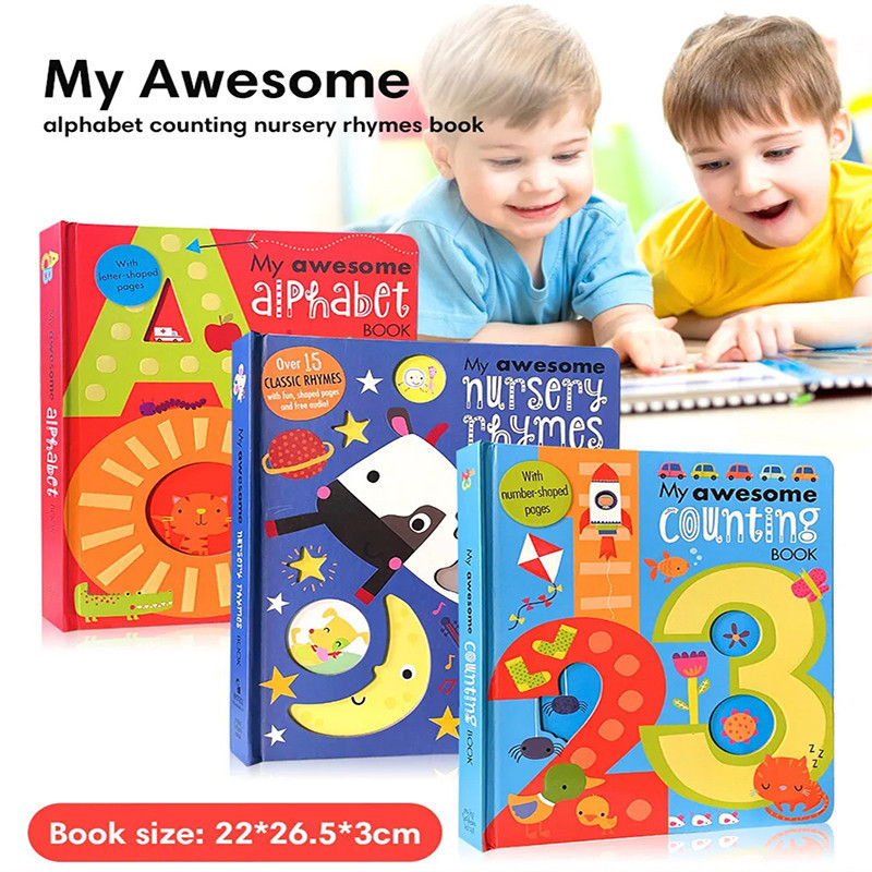 SG Usborne My Awesome Alphabet/Counting/Nursery Rhymes Book Children ...