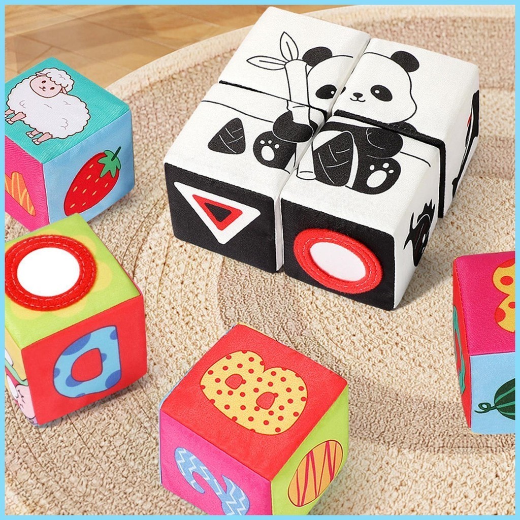 Educational Cloth Blocks Kids Sensory Educational Toys Various Themes ...