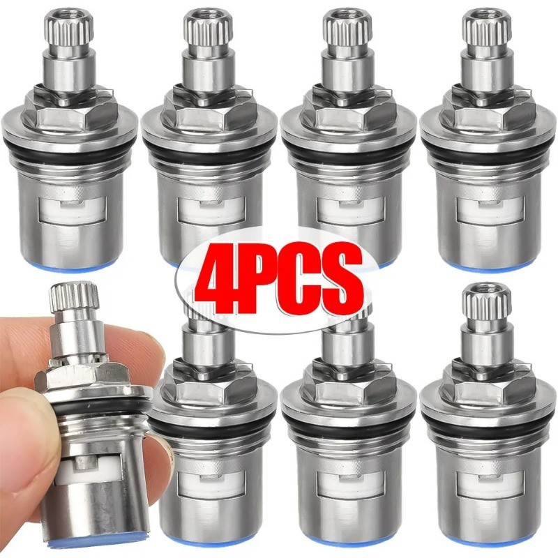 1/2/4PCS Universal Replacement Faucet Valve Core - Stainless Steel Tap ...
