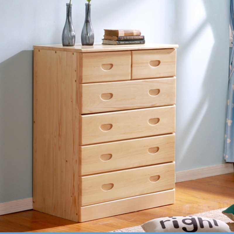 Aobing Solid Wood Flip Bucket Storage Cabinet, Wooden Drawer Cabinet ...