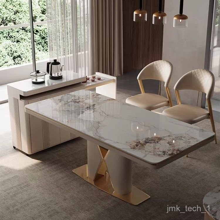 Light Luxury High-End Kitchen Island Dining Table Integrated Small ...