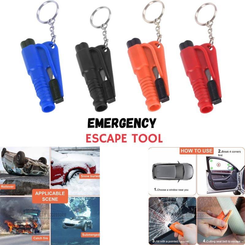Auto Hammer Car Emergency Escape Window Glass Breaker 2 in 1 Car Rescue ...