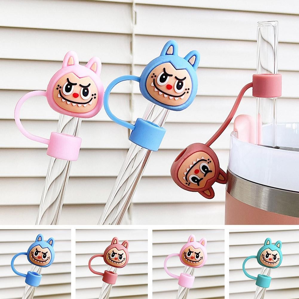 Straw Cover Stanley Water Cup Straw Cap Cartoon Labubu Plug Straw Cover ...