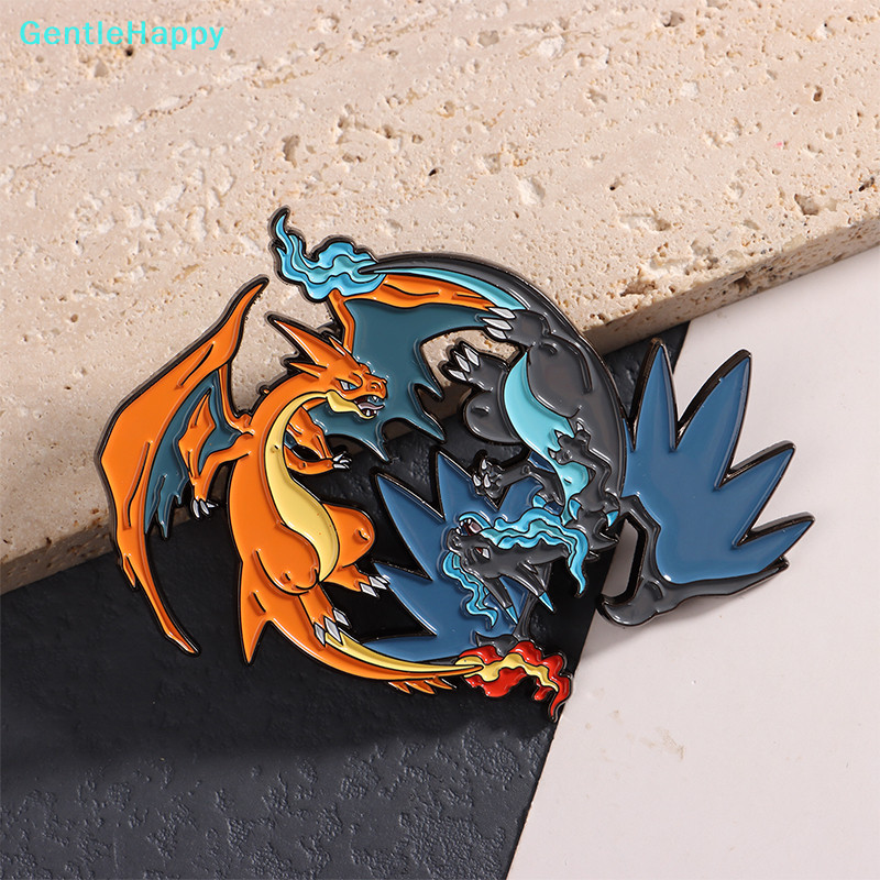 GentleHappy Pokemon Charizard Rayquaza Metal Brooch Pikachu Cartoon ...