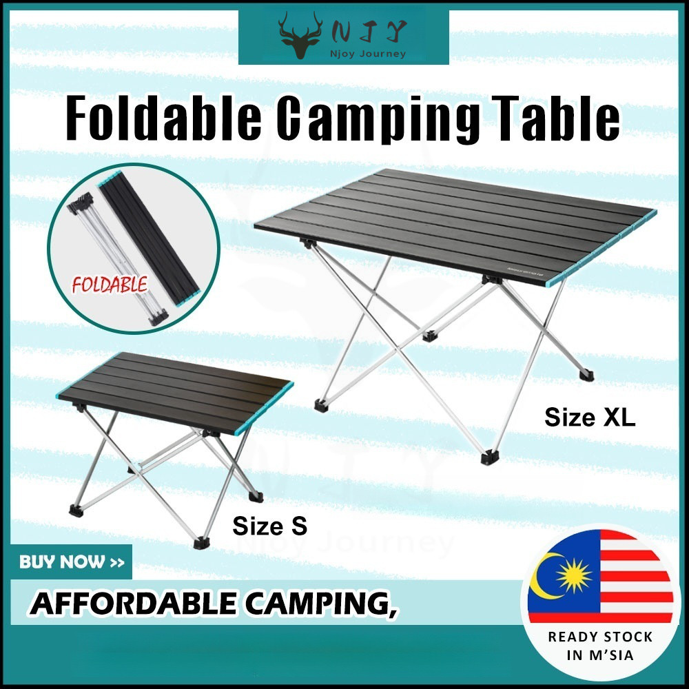 【Fast delivery】Foldable Camping Table Aluminium Egg Roll BBQ Beach ...