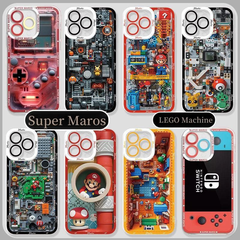 Cartoon Super Mario Bros Game Casing For Samsung Galaxy S24 S23 S22 S21 ...