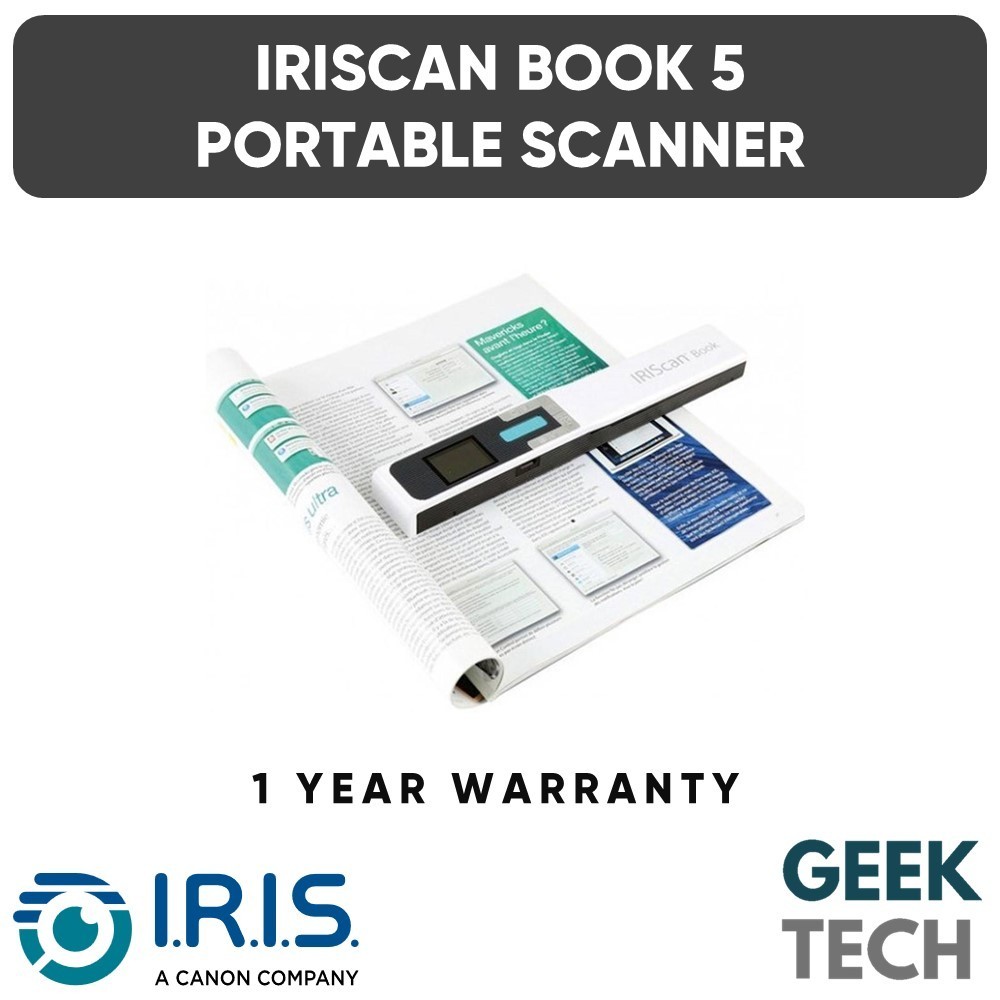 IRISCAN Book 5 Rechargeable Portable Scanner - Photo Scanner, Documents ...