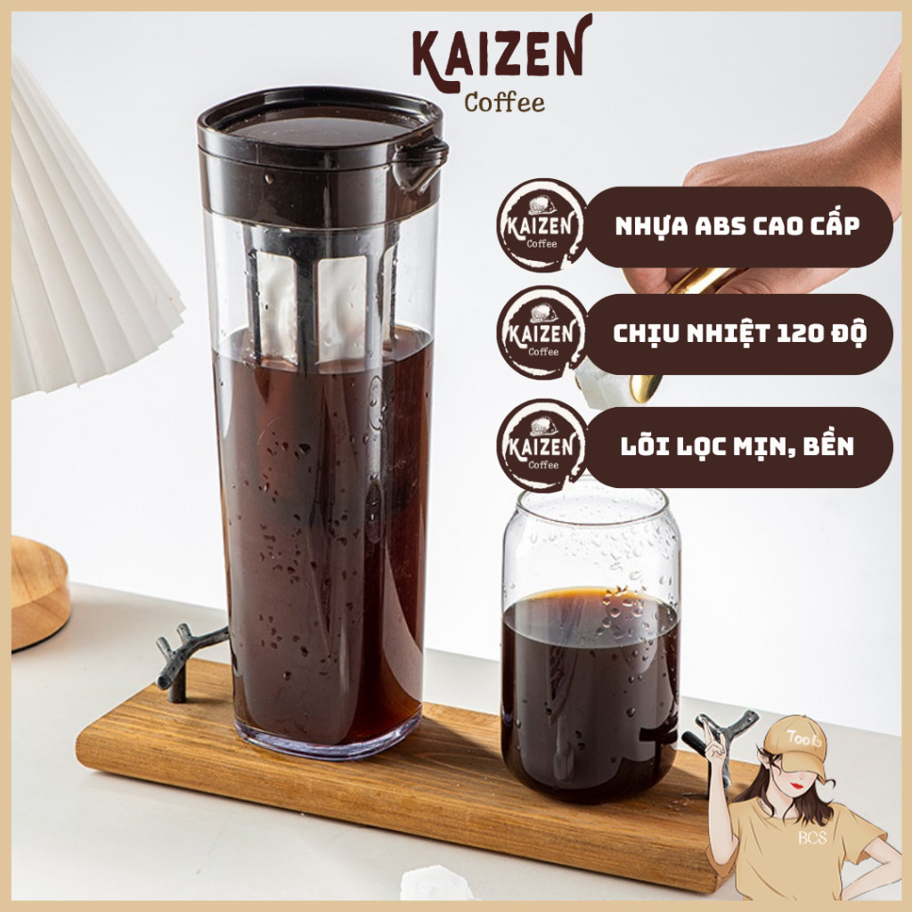 Bcs COLD BREW coffee maker (COLD BREW coffee) ABS virgin plastic 1.1L ...