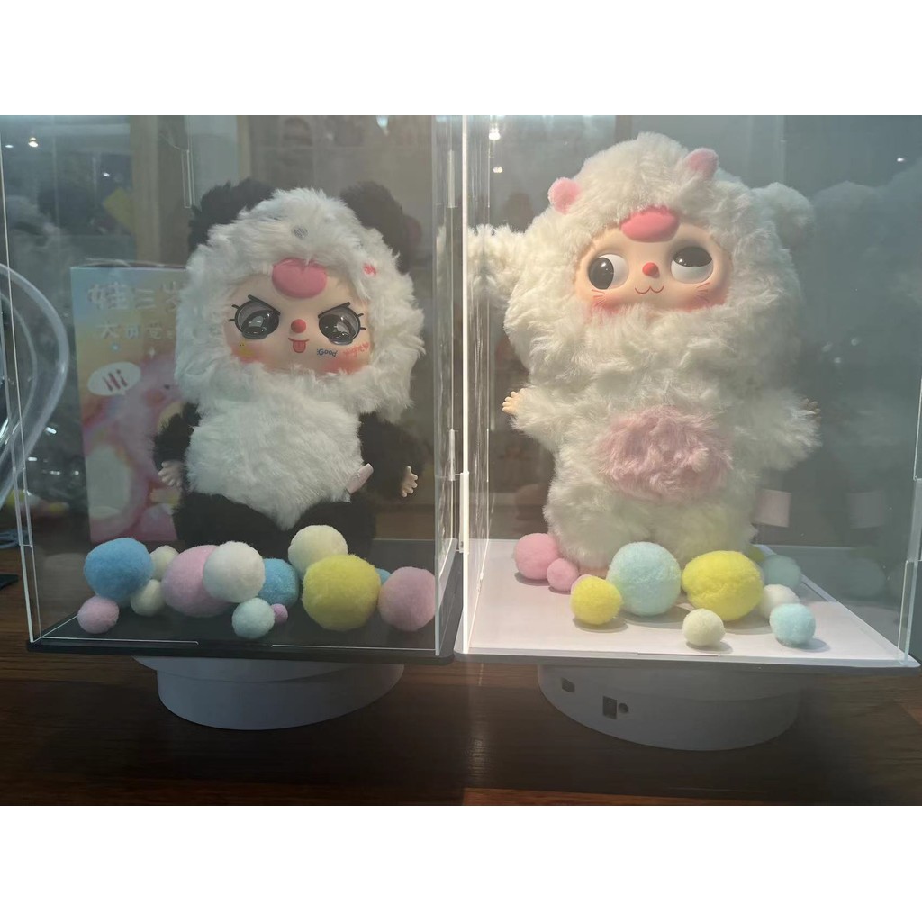 Labubu baby three Display Box Model Transparent Storage Dustproof ...