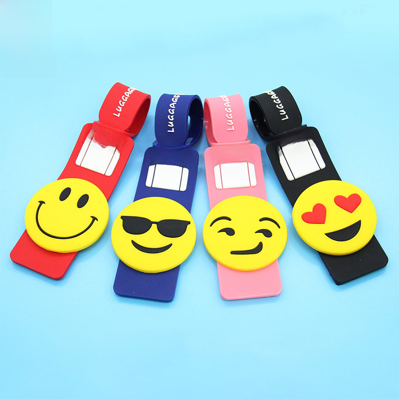 Travel Essential Luggage Tag Cute Smiley Face Emoticon Bag Luggage Tag ...