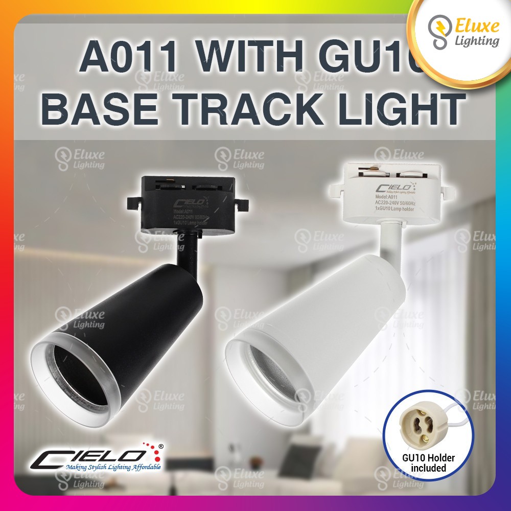 [ CIELO ] A011 GU10 Base Track Light Ceiling Spot Tracklight Casing ...