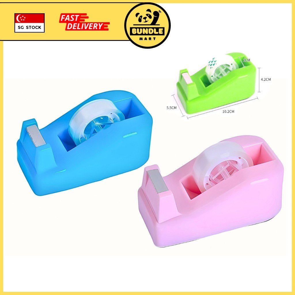 (BundleMart) Mini Desktop Tape Dispenser, Solid Color Tape Dispense For ...