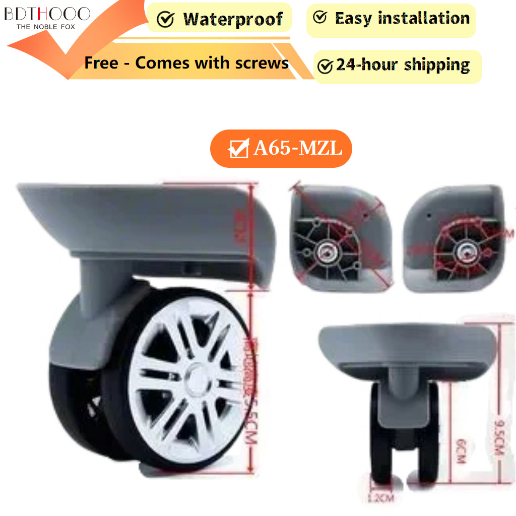 A65-MZL Replacement Luggage Wheels 2Pcs Universal Double Ball Bearing ...