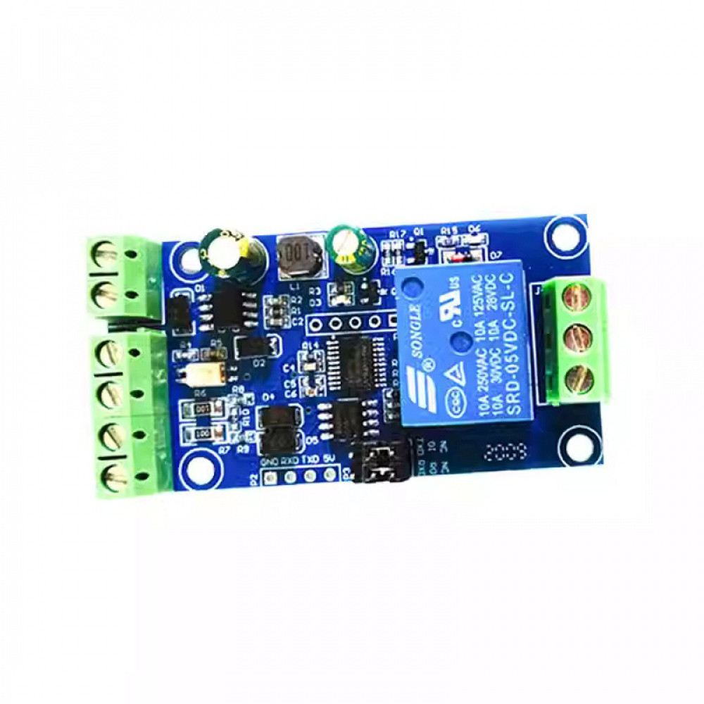 Modbus RTU Relay Module 1 Channel DC7-24V Power Supply RS485 TTL UART ...