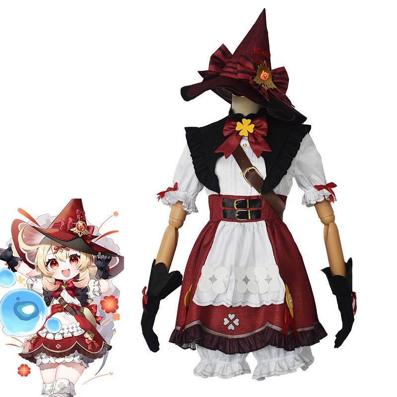 Klee Cosplay Costume - Genshin Impact Blossoming Starlight Outfit with ...