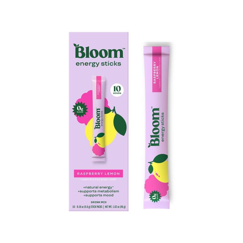Bloom Nutrition Energy Sticks – Natural Caffeine, Metabolism & Focus Support, Zero Sugar, On-the ...