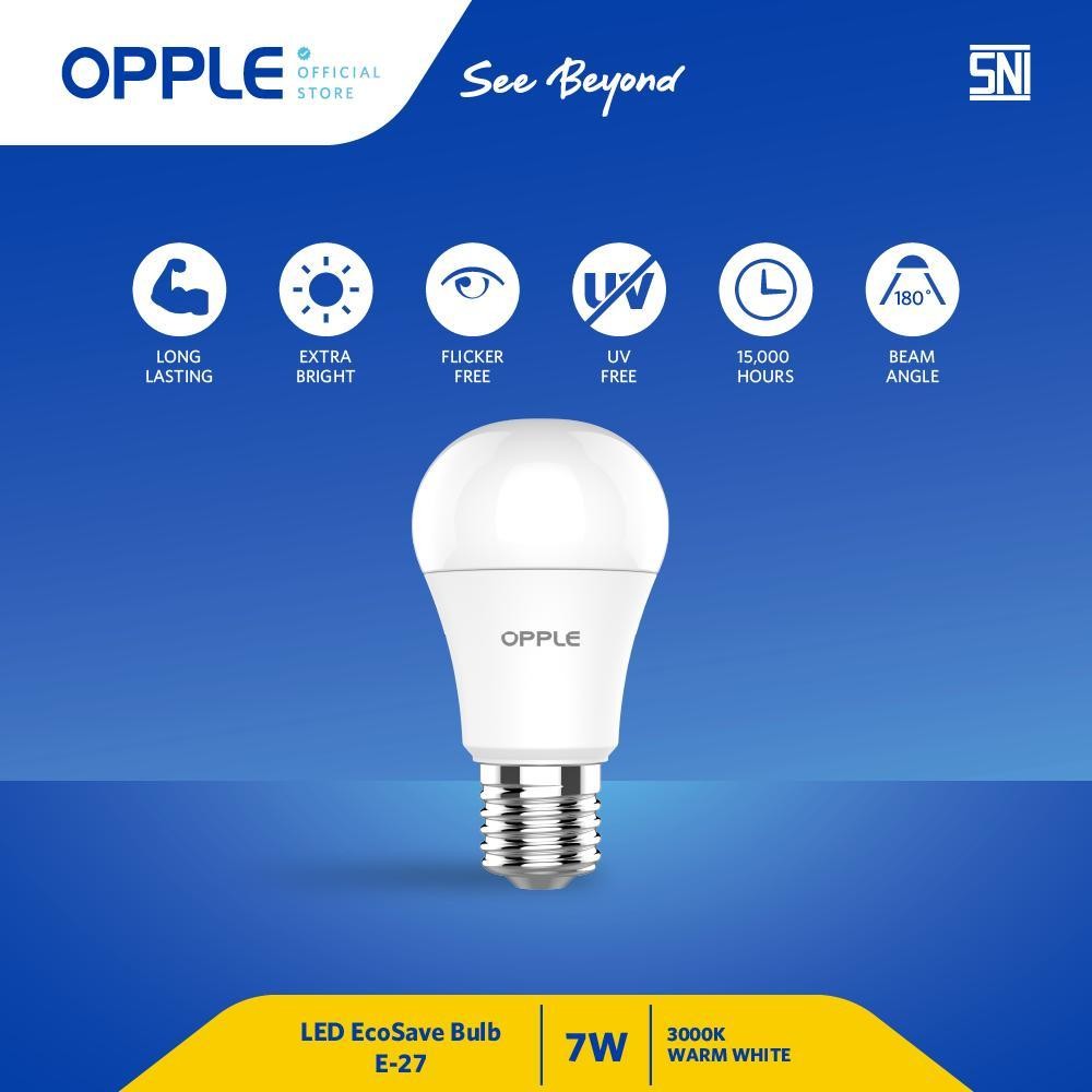 OPPLE LED Bulb EcoSave 7W 6500K White | Shopee Singapore
