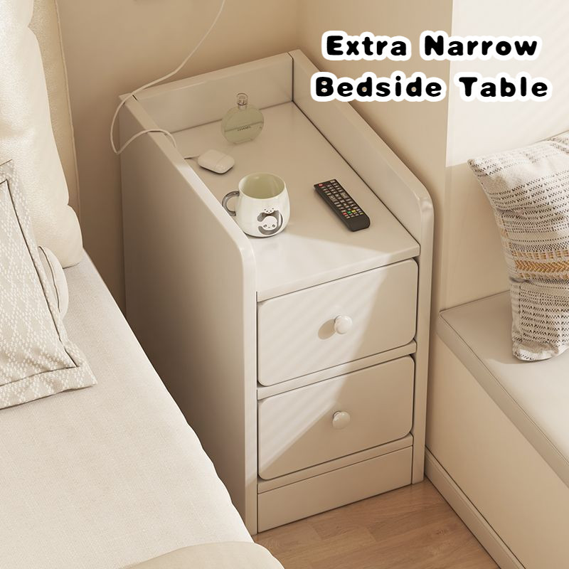 Ultra Narrow Bedside Table Small Size Cabinet Mini and Simple Storage ...