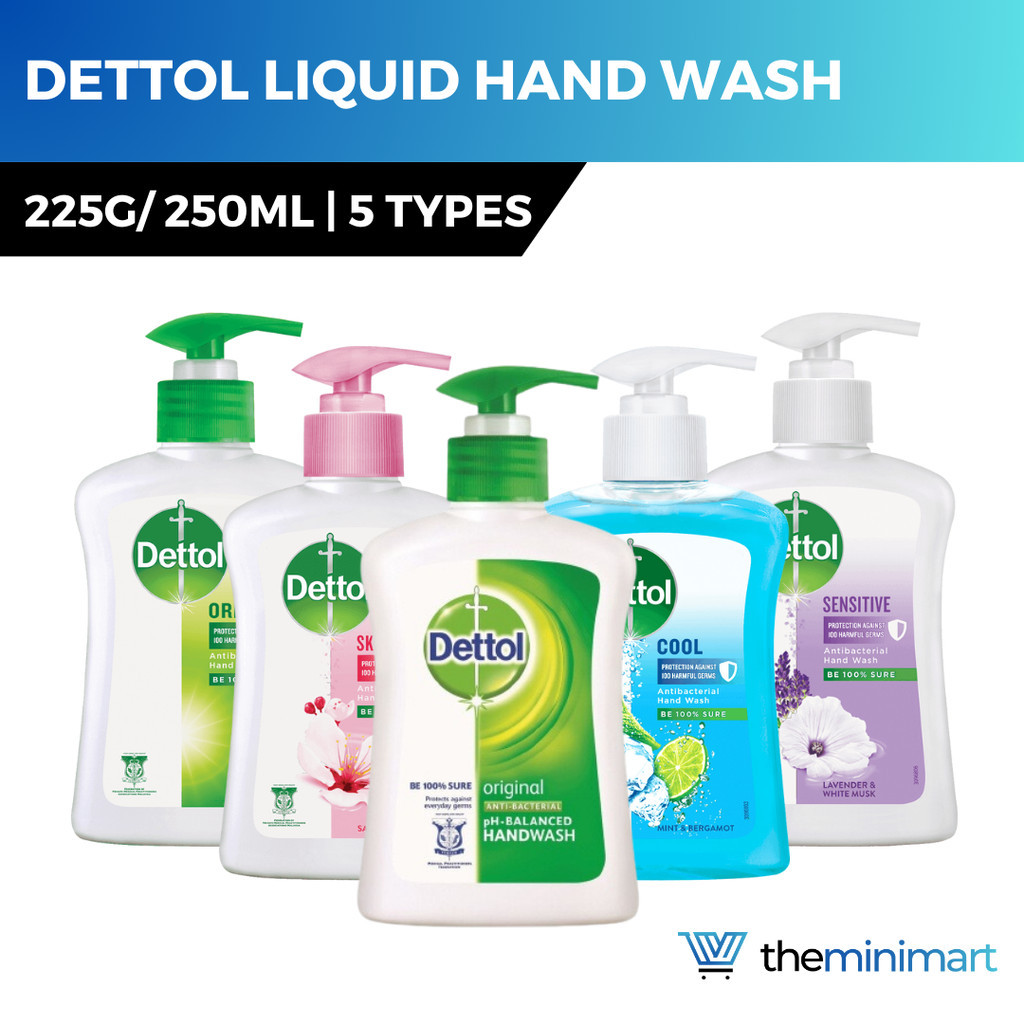 Dettol Liquid Hand Wash 225ml 250ml Antibacterial Soap Clean Nourishing ...