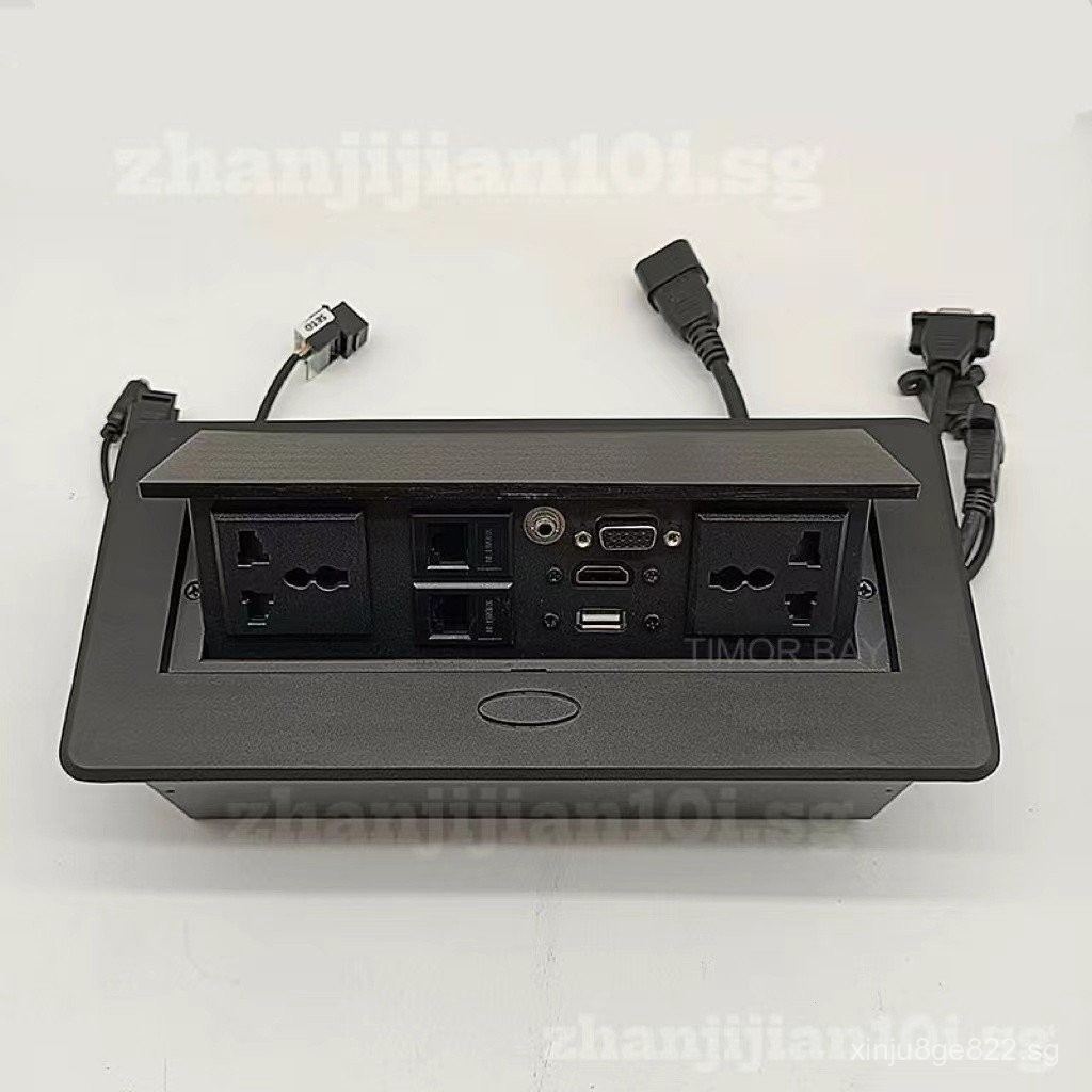 Multi-functional press-bomb office desk conference desktop cable box ...