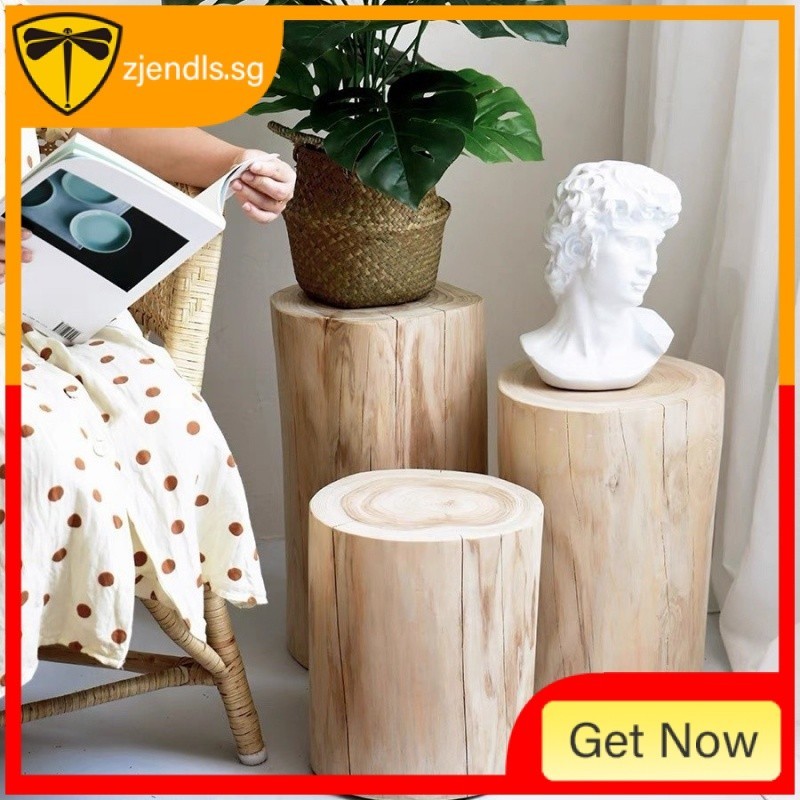 [48H Shipping]Cedar Tree Pile Wooden Pier Root Carving round Stool ...