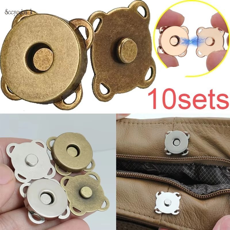 14/18mm Sewing Magnetic Snap Fasteners Metal Adsorption Buckle Clasps ...