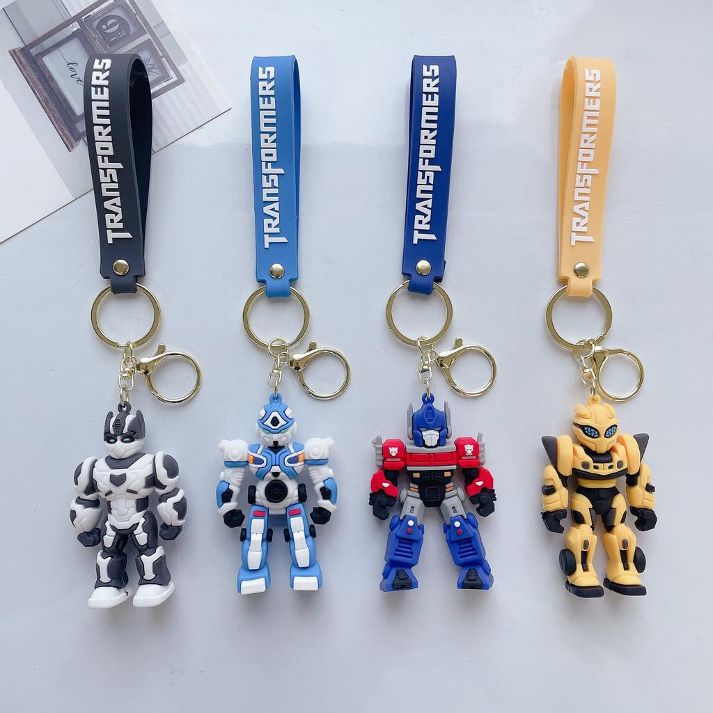 Creative Transformers Keychain Cartoon Optimus Prime Bumblebee Three ...