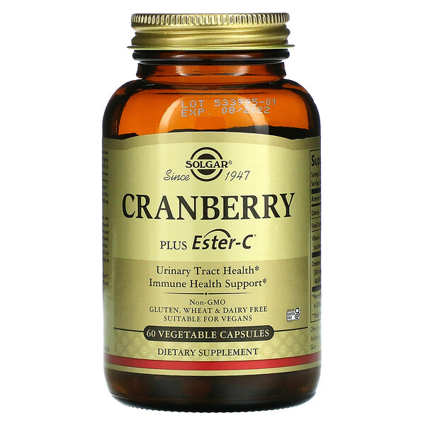 Solgar, Cranberry Plus Ester-C, 60 Vegetable Capsules | Shopee Singapore