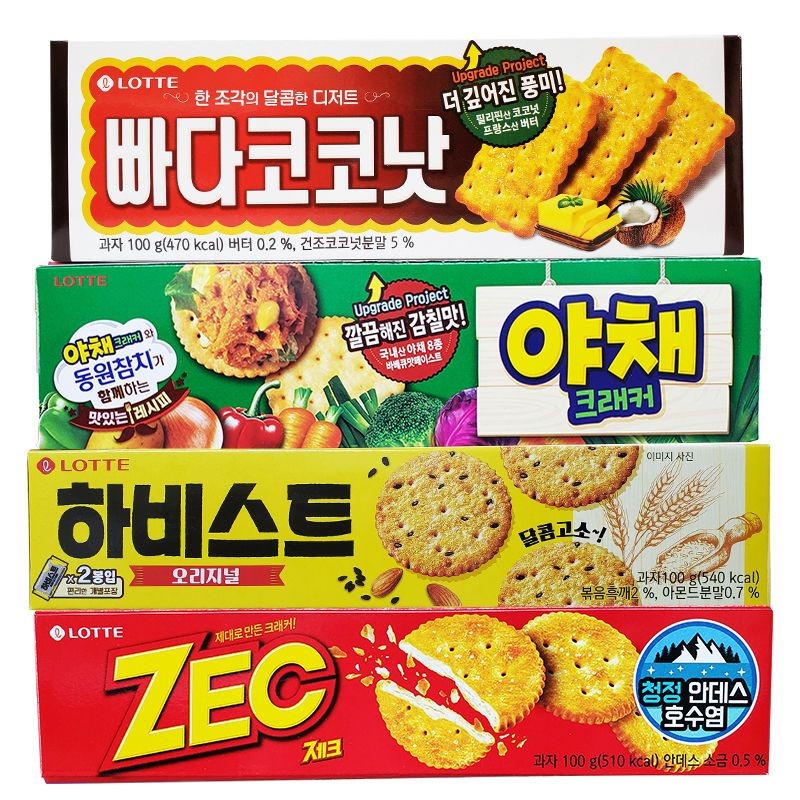 Korea Imported Lotte Butter Coconut Flavor Vegetable Flavor ZEC Jack ...