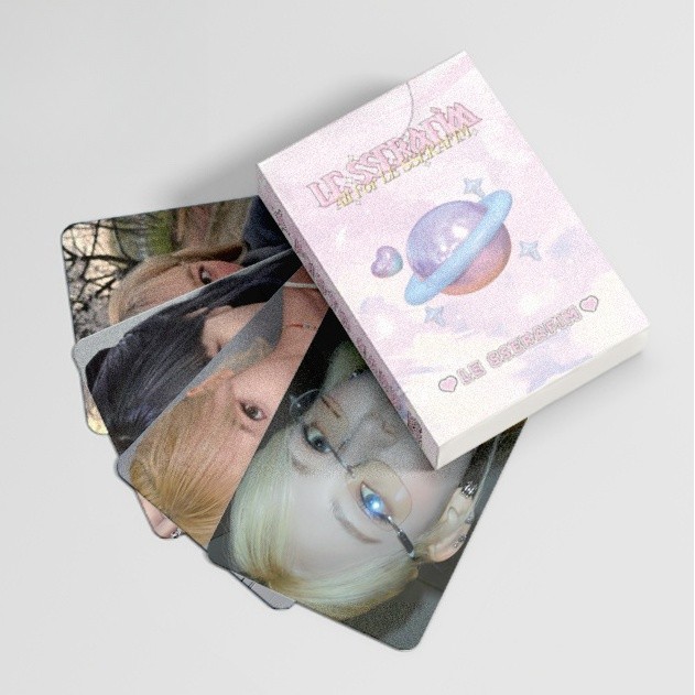 50-55pcs LE SSERAFIM Laser HOLOGRAPHIC LOMO Cards Lesserafim Sakura ...