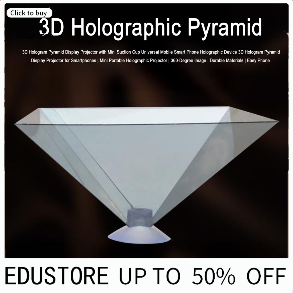 Portable Hologram Projector 3d Holographic Pyramid Portable 3d Hologram ...