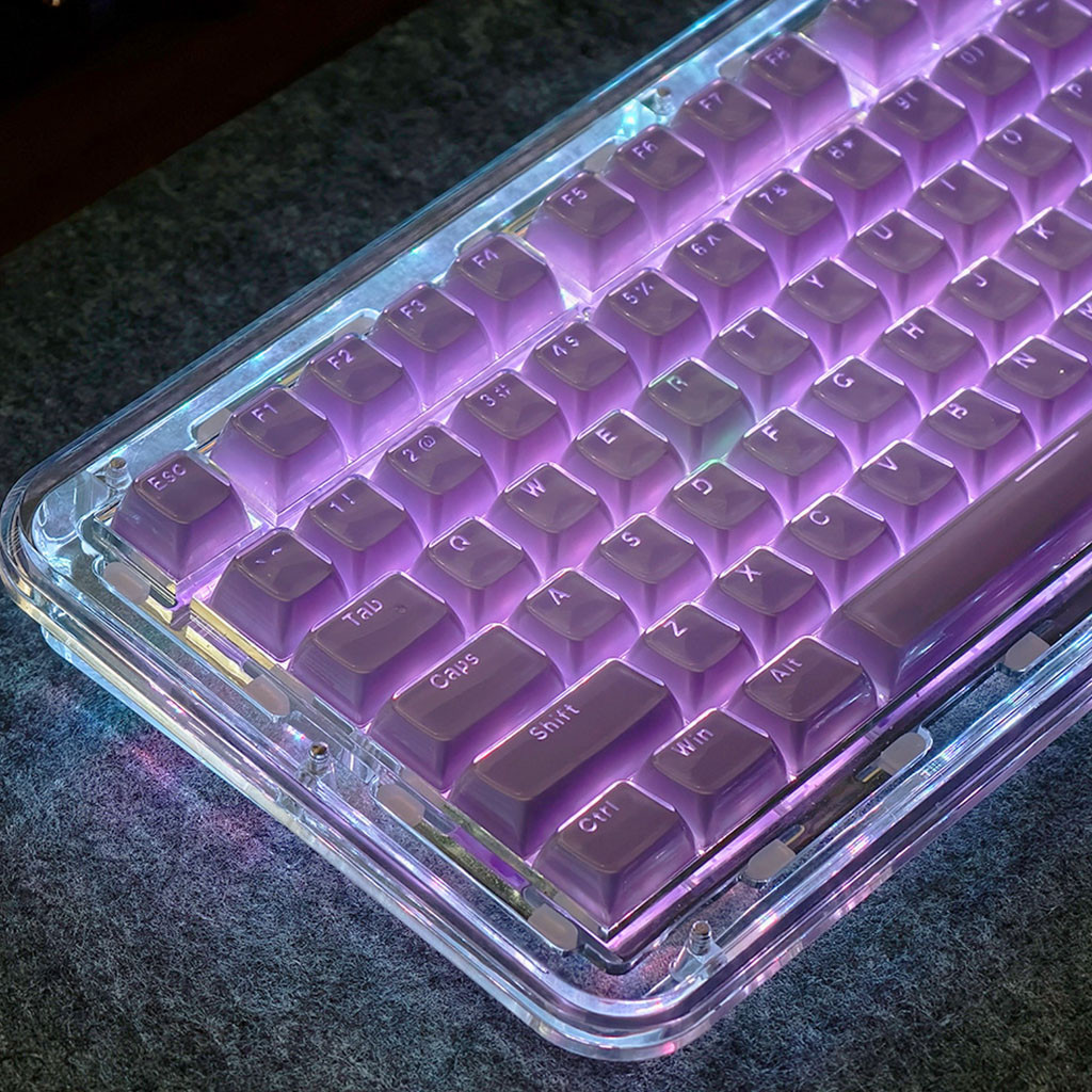 Purple Jelly Keycaps OEM Profile 136 Keys PC PBT Letter Light ...