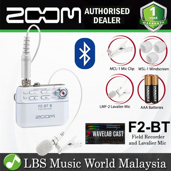 Zoom F2-BT Field Recorder with Lavalier Microphone and Bluetooth ...