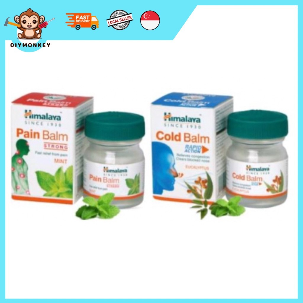 (DIYMONKEY) Himalaya Balm Cold Balm Pain Balm Pain Relief Sinus Black ...