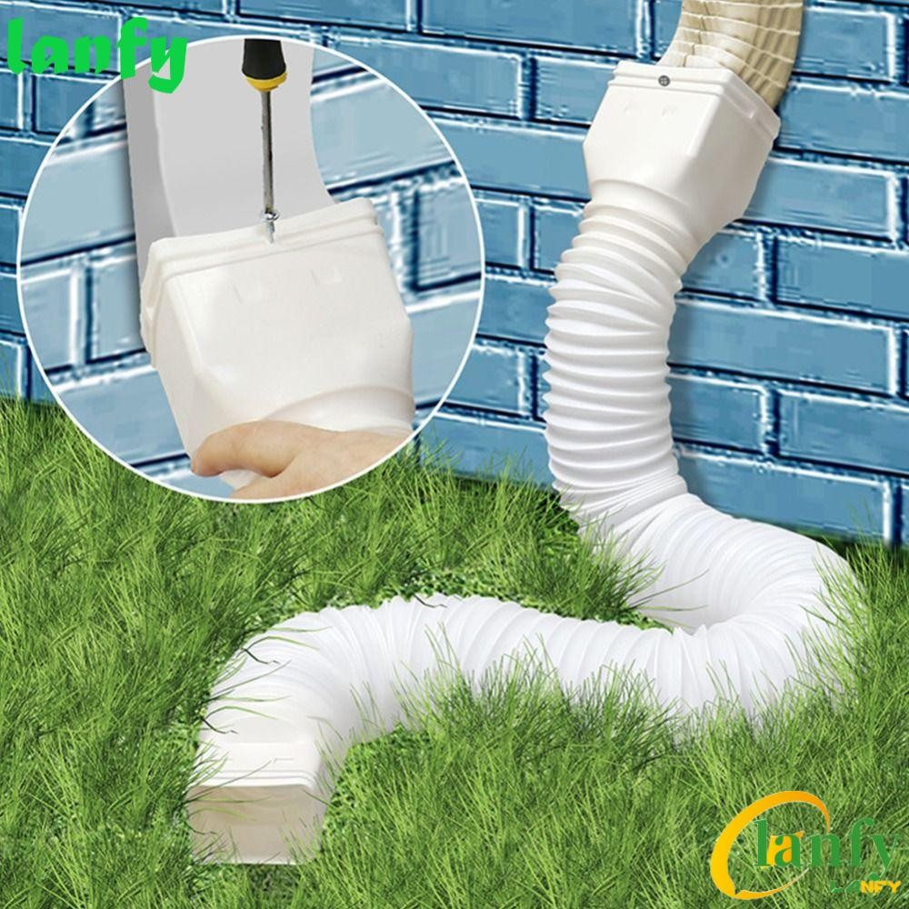 LANFY Downspout, Corrugation Anti-blocking Rainwater Drainage Pipe ...