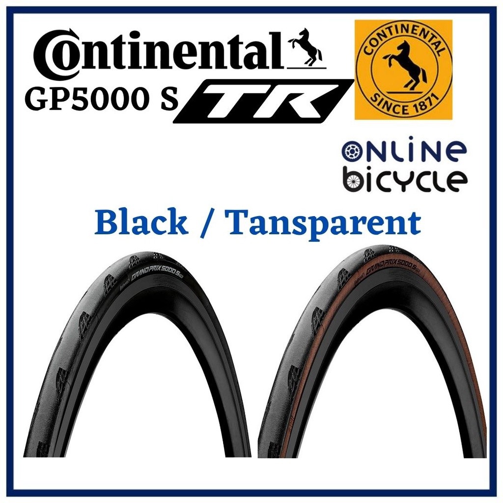 Continental Grand Pix GP5000 S TR Tubeless Ready (Black / Transparent ...