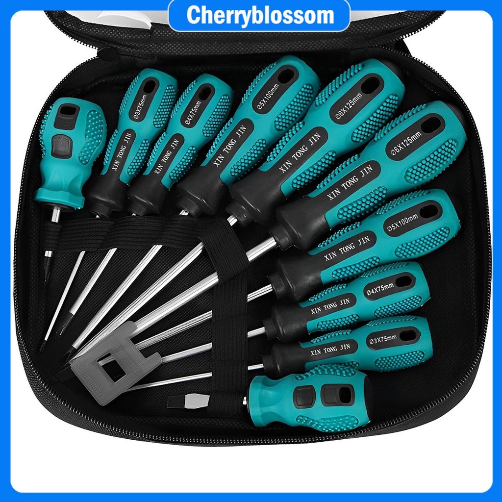 10Pcs Magnetic Manual Screwdriver Set Ergonomic Cross Head Screwdriver ...