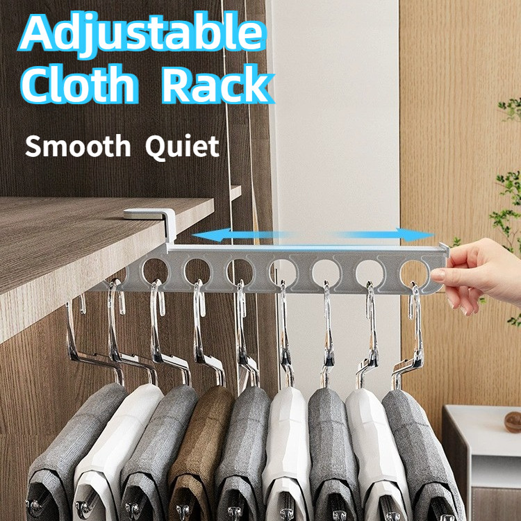 Retractable Clothes Rack, Wardrobe Pull Out Cloth Pants Hanger Rack ...