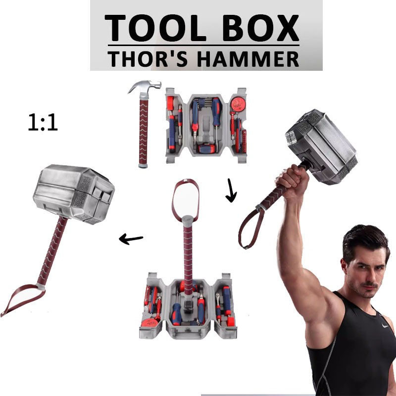 Tool Box Multifunction Thor Hammer Thunderbolt Toolbox | Shopee Singapore
