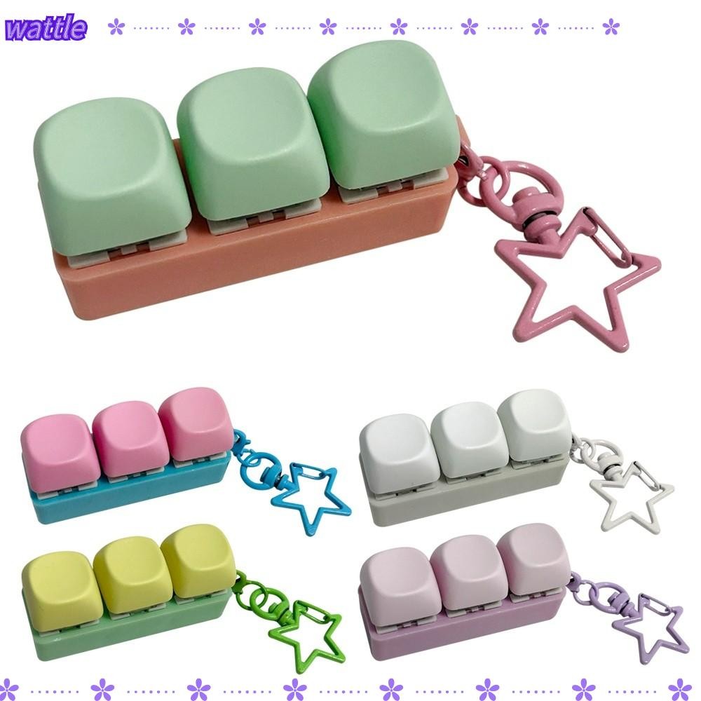 WATTLE Fidget Keychain, DIY Keyboard Keys Button Finger Keyboard Caps ...