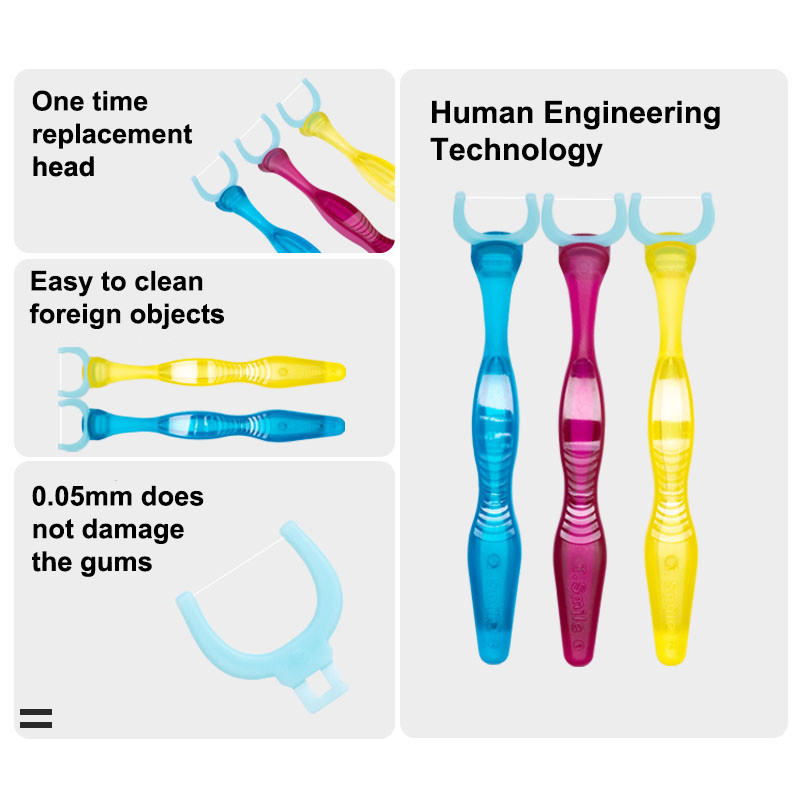JSS Replaceable Floss Super Fiber Wire And Soft Floss Teeth Sticks Home ...