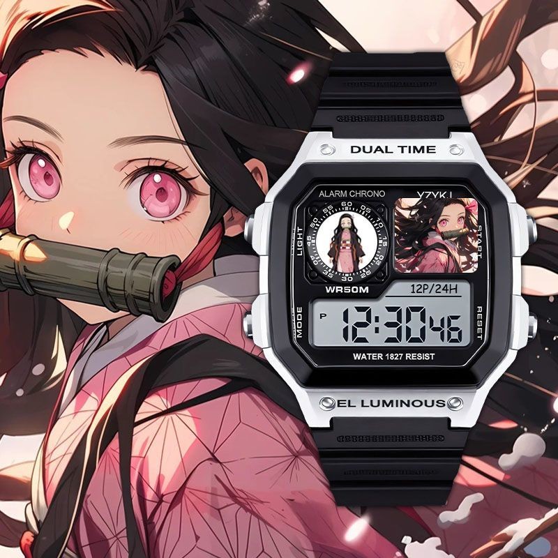 Demon Slayer: Kimetsu no Yaiba Tanjiro Nezuko Student Sports Electronic ...
