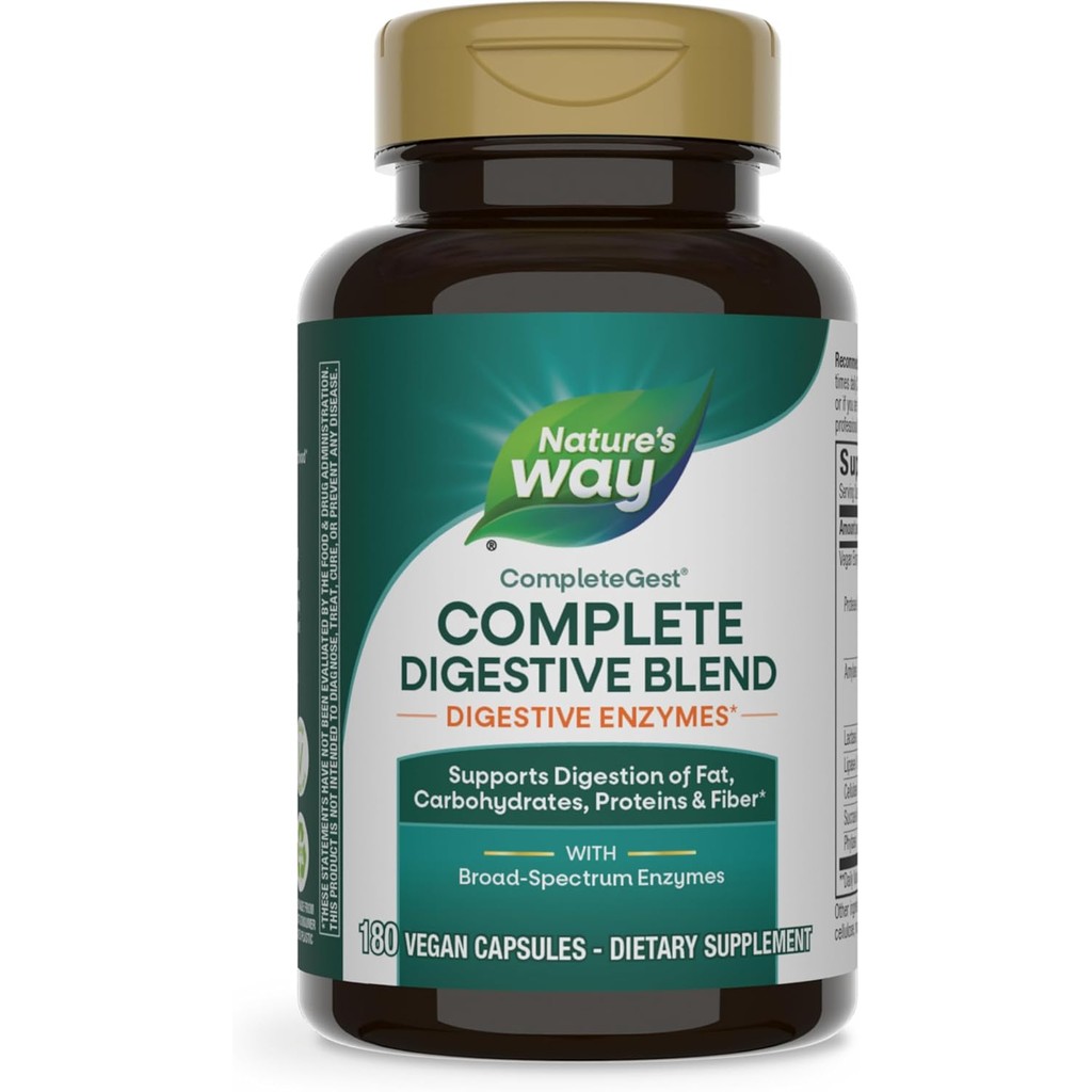 Nature's Way CompleteGest, Complete Digestive Blend, Vegan Enzymes ...