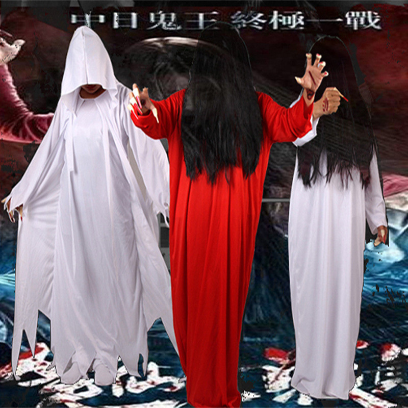 Female Ghost Horror Sadako Scary Halloween Thriller Costume Pen Fairy ...
