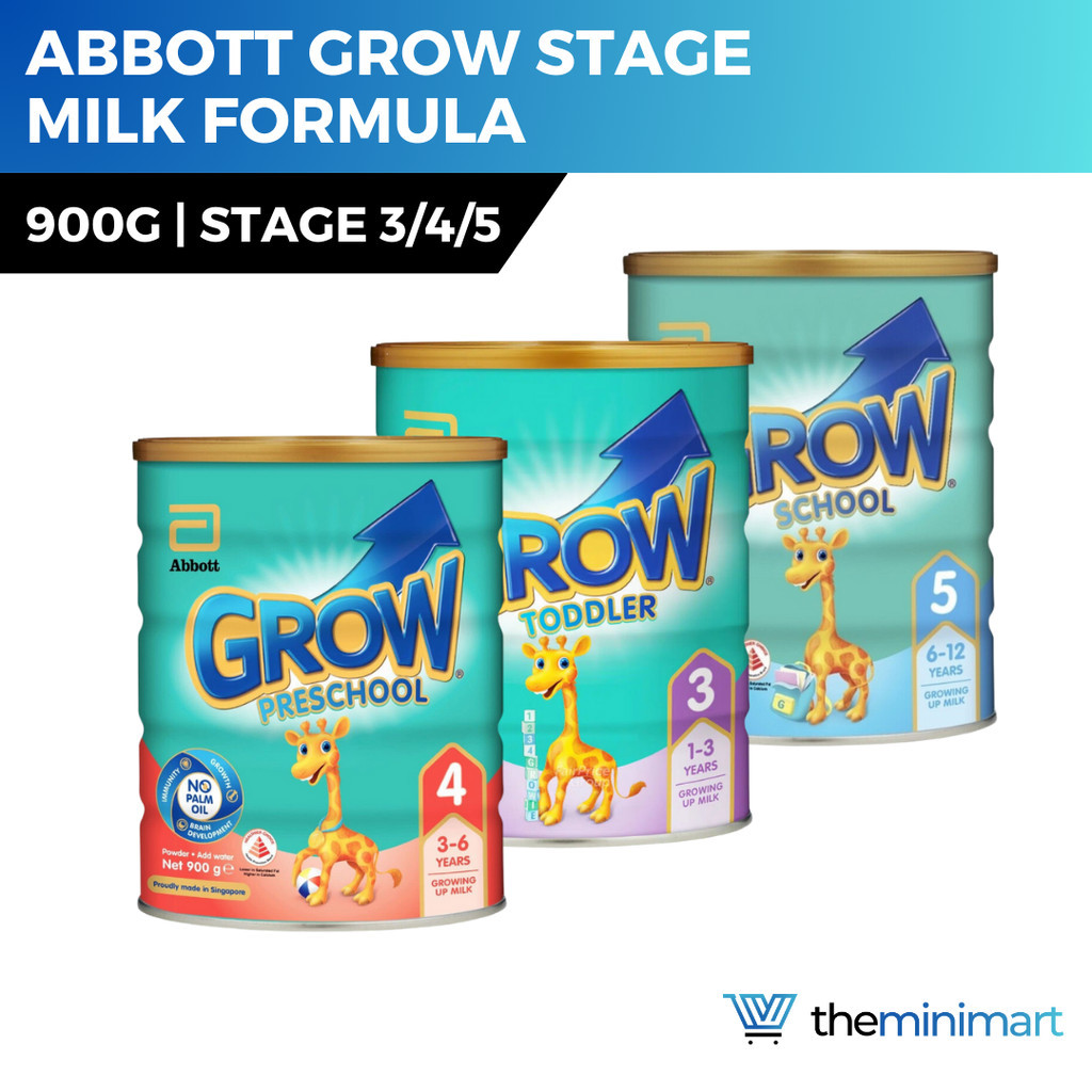 Abbott Grow Stage 3/4/5 Milk Formula 900g For Children Up to 6 Yrs Of ...