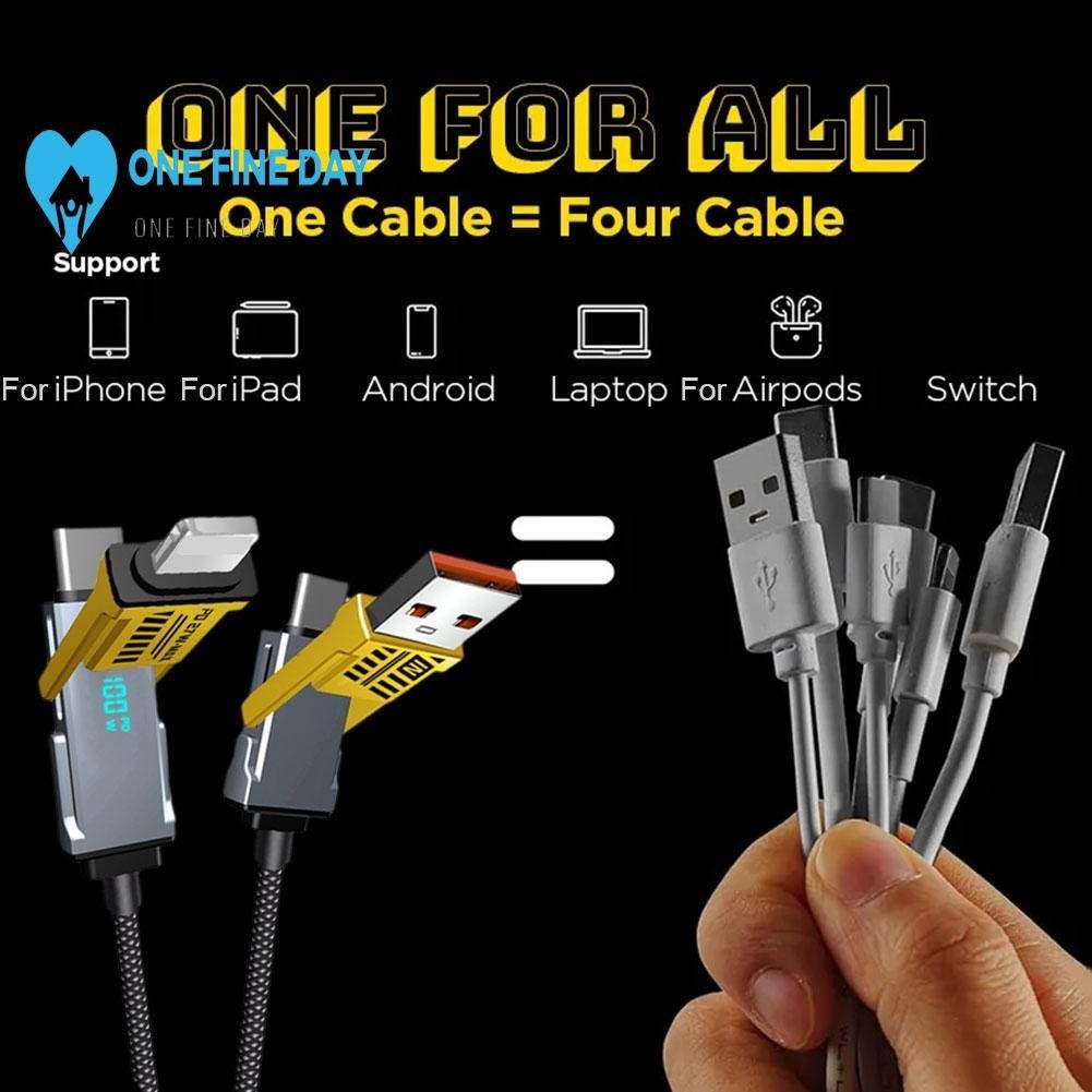 Mecha Digital Display Data Cable 2024 New Four-in-one Mecha Series Fast ...