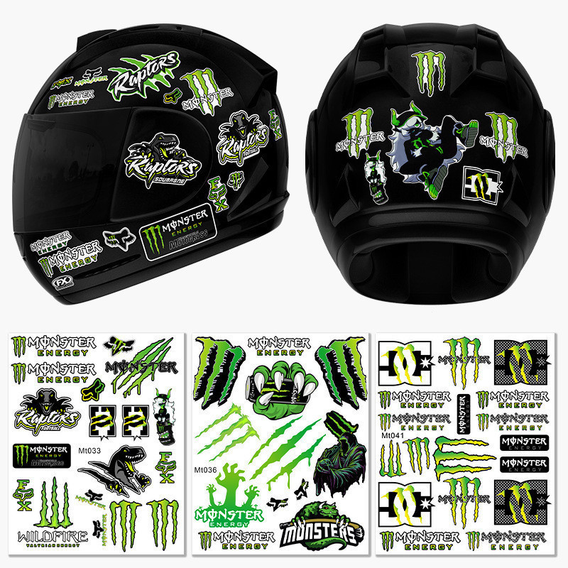 Motorcycle Electric Vehicle Stickers Colorful Fun Creative Monster Claw ...