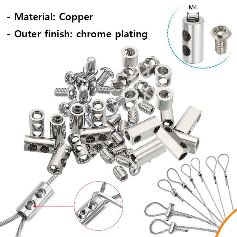 5/10pcs Adjustable Single/Double Hole Wire Rope Clip for DIY Light ...
