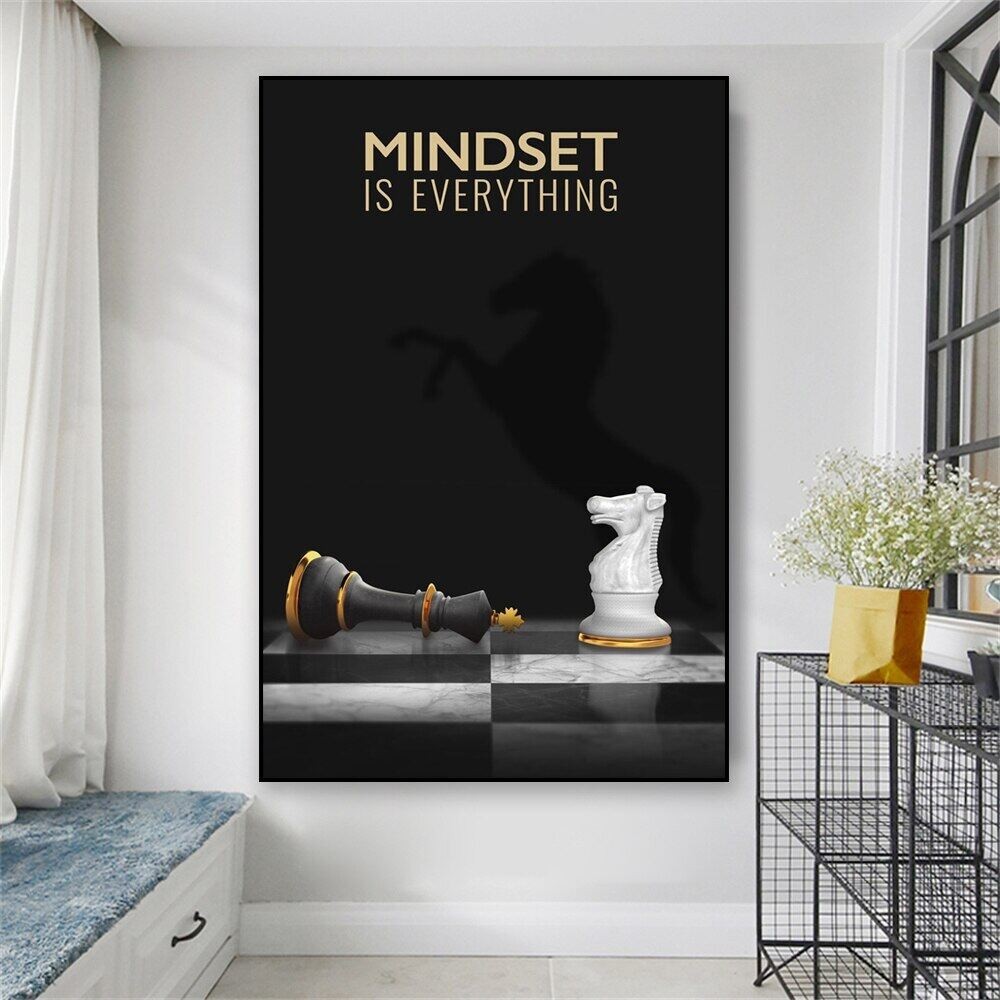 Mindset Is Everything Poster Office Canvas Painting Wall Art ...