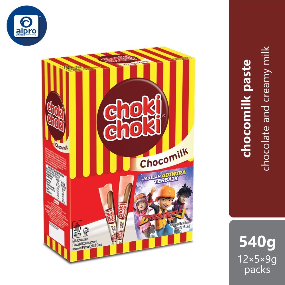 Choki Choki Chocomilk | Chocolate and Creamy Milk (12 x5 x9g) | Shopee ...